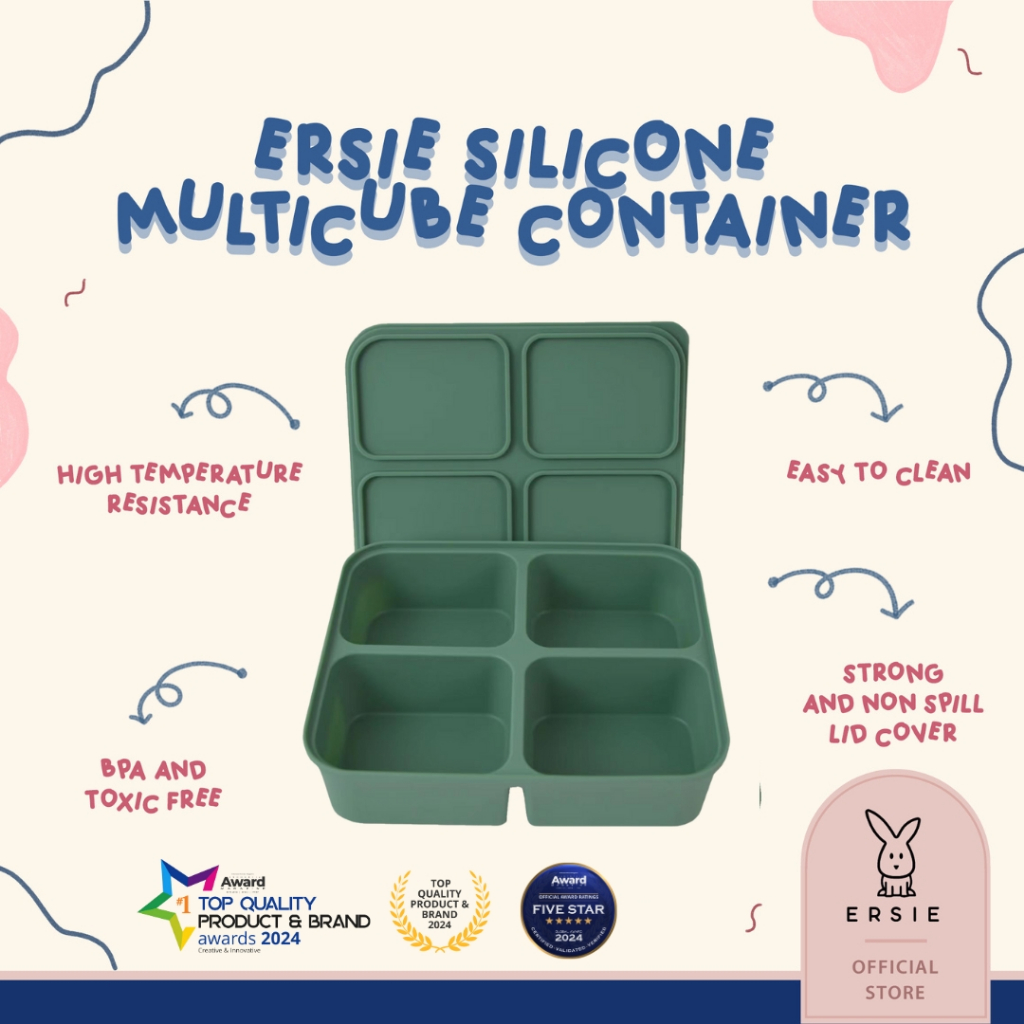 Ersie Silicone Multicube Container | Food Mold | Mpasi Broth Storage ...