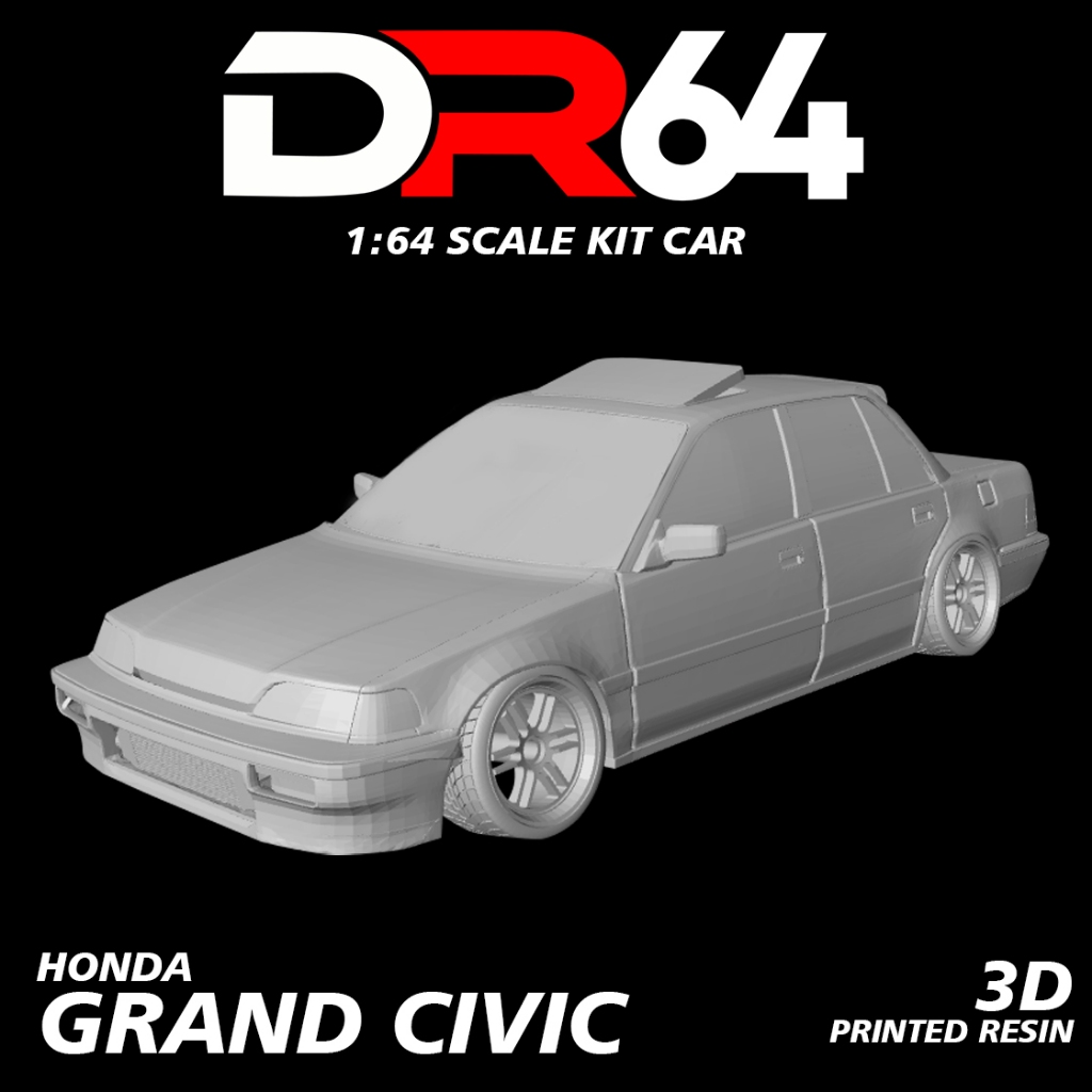 Car Kit 1/64 scale Honda Grand Civic / Hotwheel Honda Civic / Resin Car ...