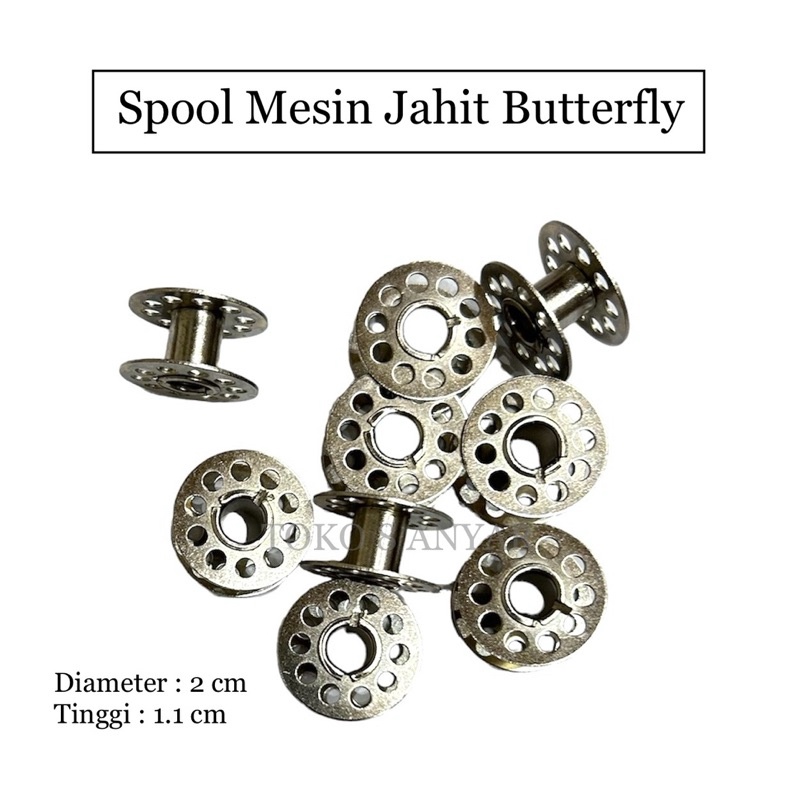 MESIN Butterfly Sewing Machine Spool Bobbins Spool 1 Dozen | Shopee ...
