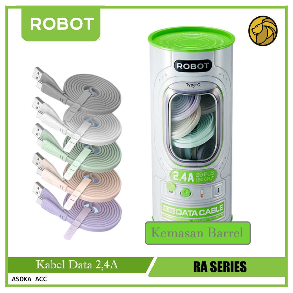 Type C & Micro Fast Charging Robot Data Cable 2,4A RAM100S RAC100S ...