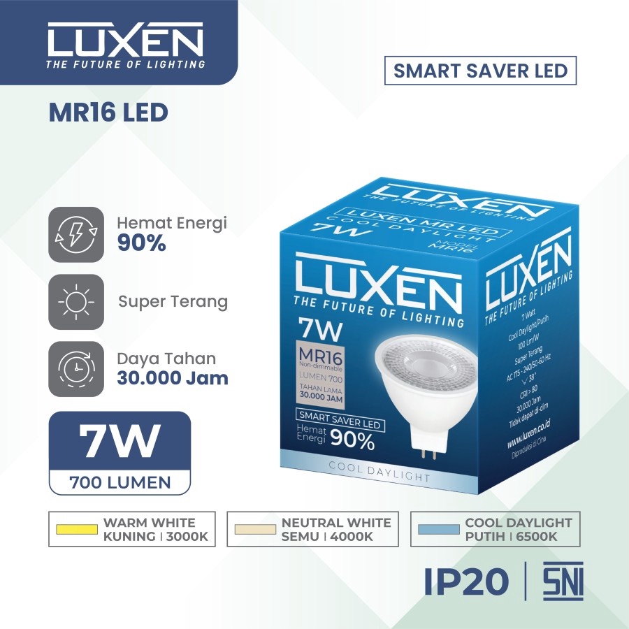 Luxen LED Bulb MR16 7W LUXEN LED SPOTLIGHT MR16 7 Watt GU53 Lamp ...