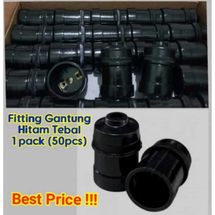 HITAM (1 Box contains 50pcs) Black Broco Model Lamp Hanging Fittings ...