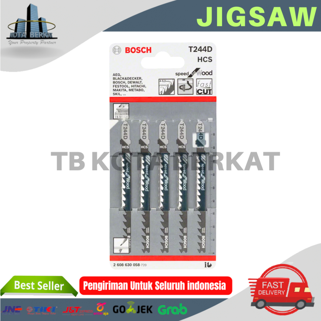 MATA Bosch JIGSAW BLADE / HCS JIGSAW BLADE T244D | Shopee Philippines