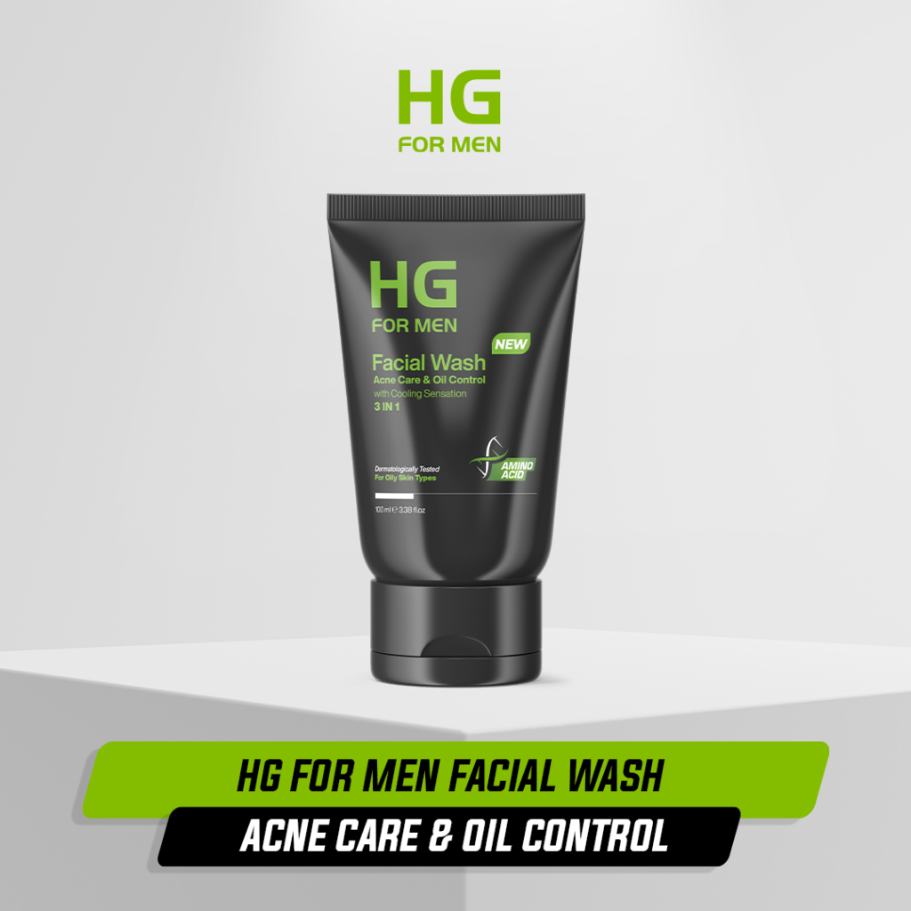 Hg For Men Facial Wash Acne Care & Oil Control - Men's Acne Facial Soap ...