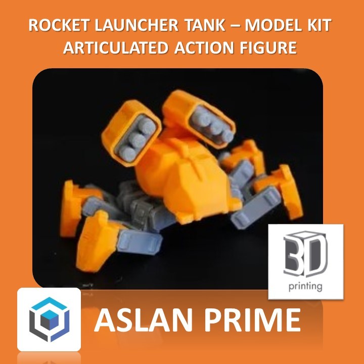 Rocket LAUNCHER TANK MODEL KIT POSEABLE JOINT ACTION FIGURE 3D Print ...