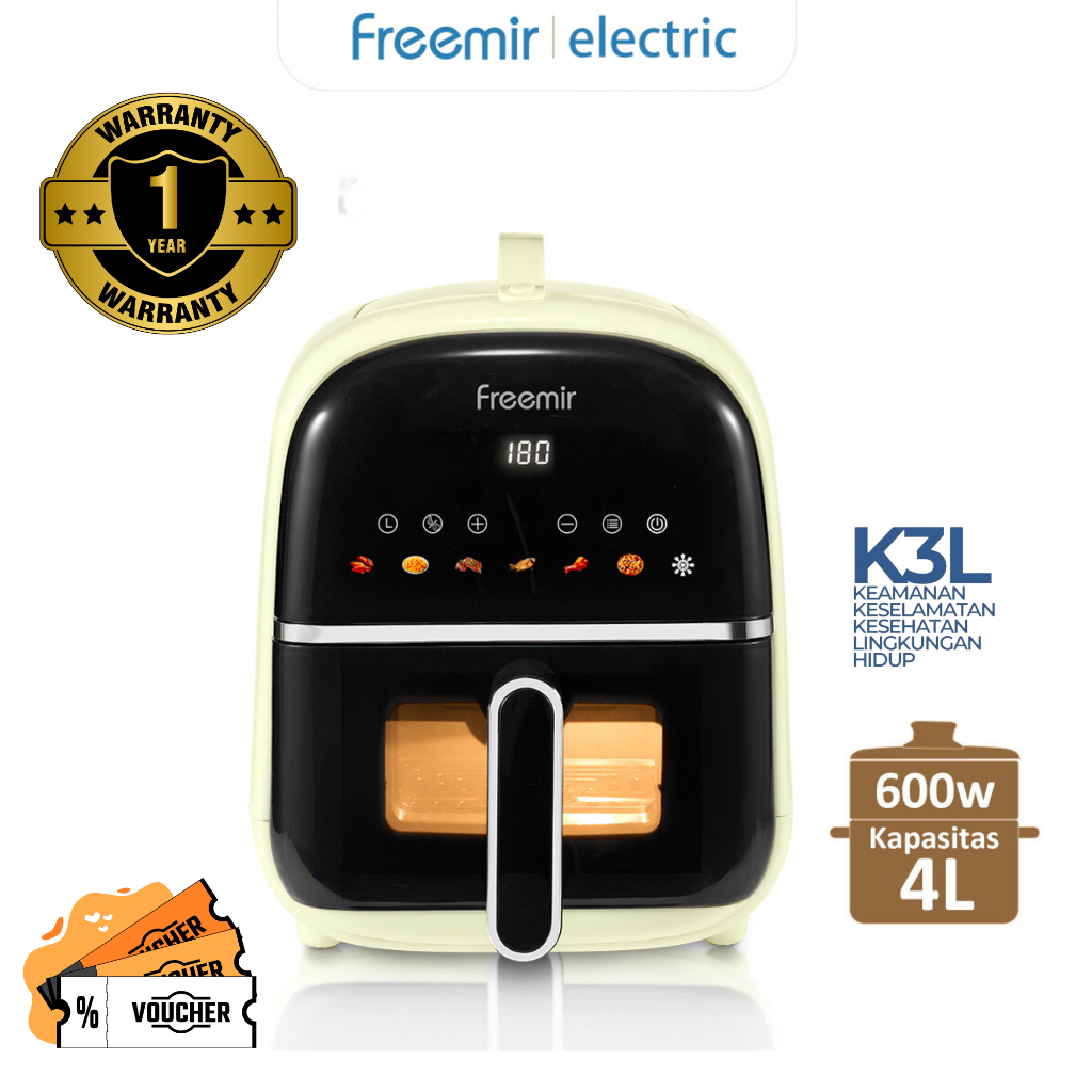 Freemir Air Fryer 600W Low Watt Digital Touch Screen 4L Food Frying ...