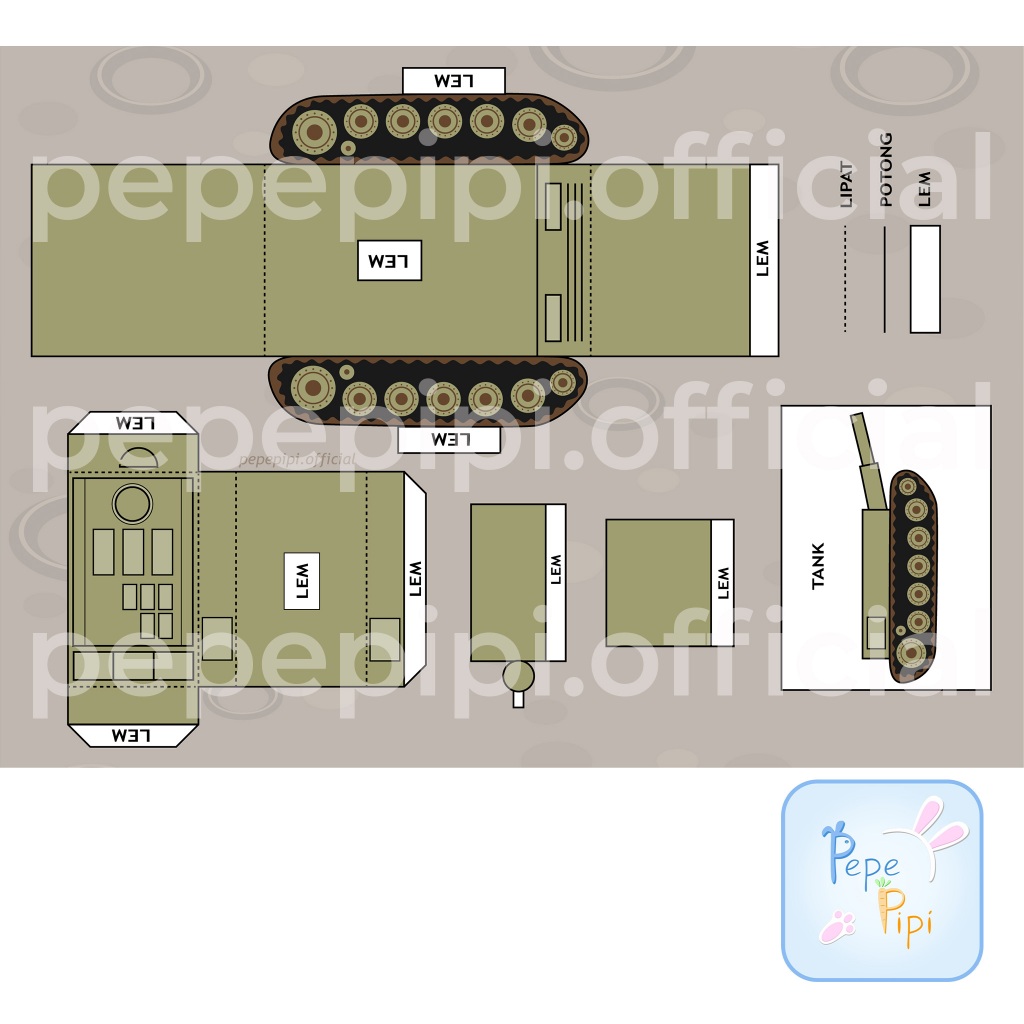 Papercraft Vehicle Patterns Tank Paper Craft Cut & Play Paper Crafts ...