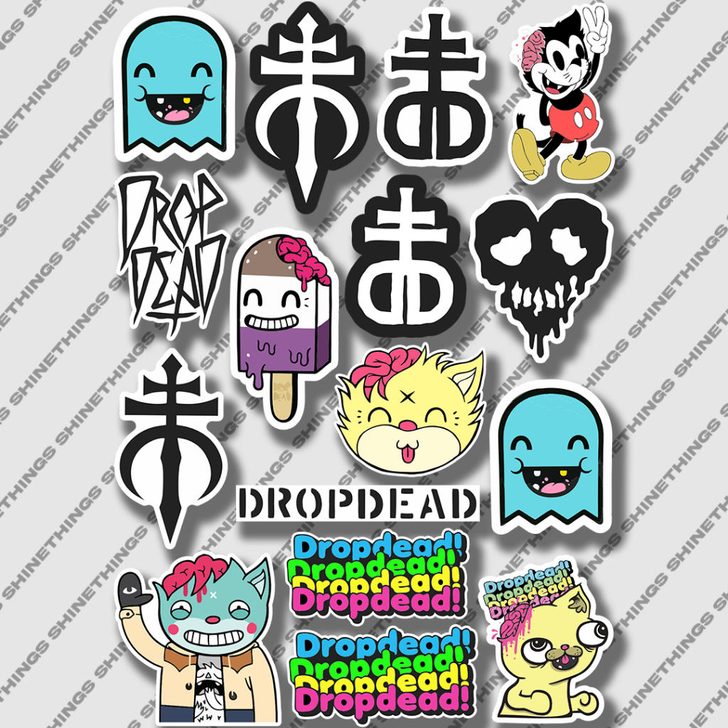 HP Dropdead aesthetic sticker || Drop dead brand stickers for cellphone ...