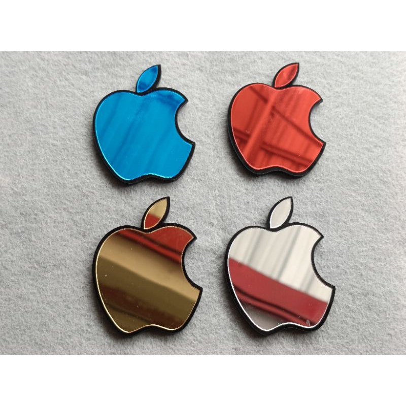 Apple Logo Emblem Cool Variations Embossed Mirror Acrylic Emblem ...