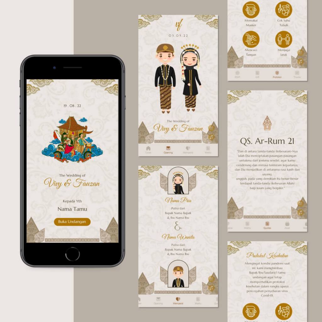 Javanese Island Traditional Invitations - Unique, Ethnic and Aesthetic ...