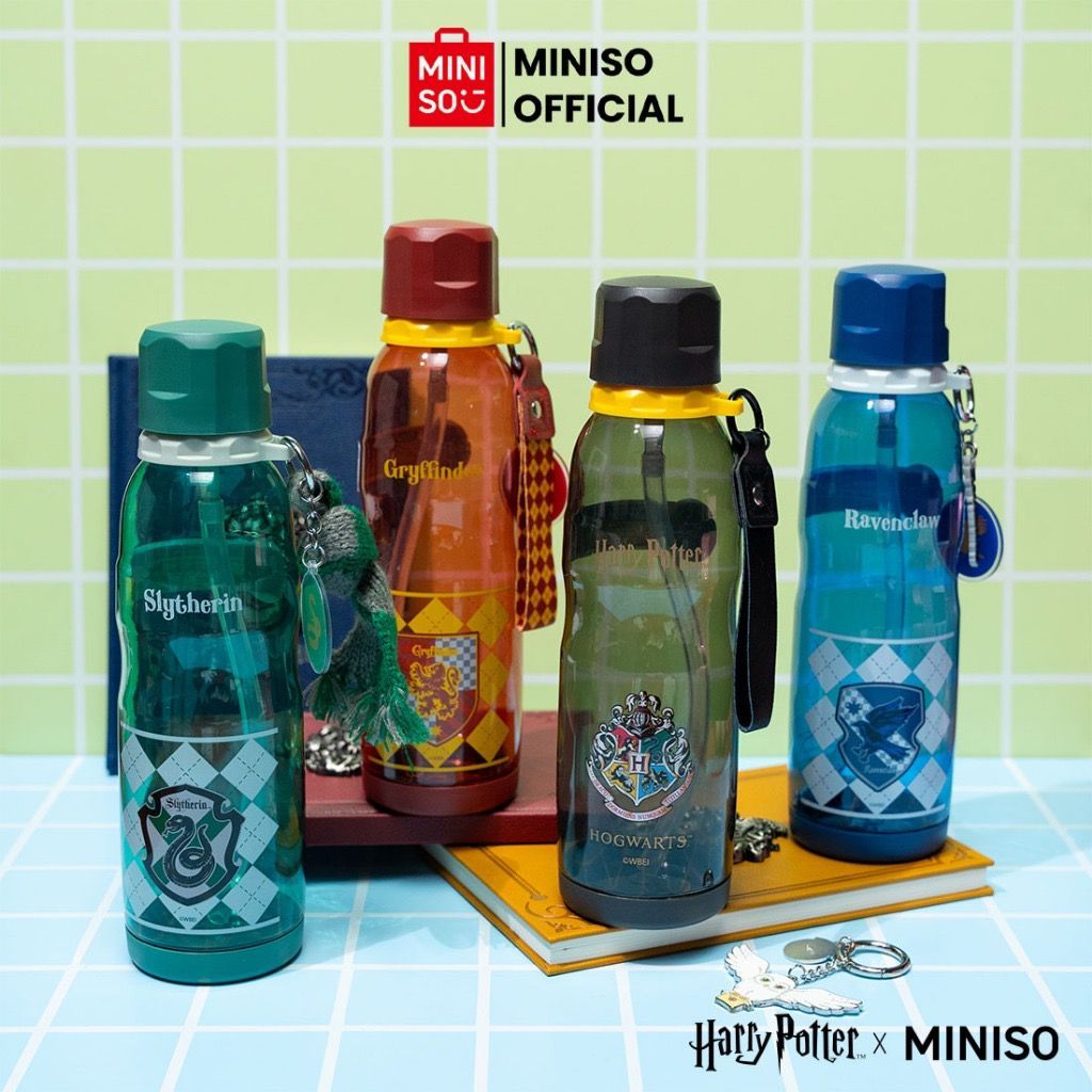 Miniso X Harry Potter Plastic Drinking Bottle with Straw Plastic Cup ...