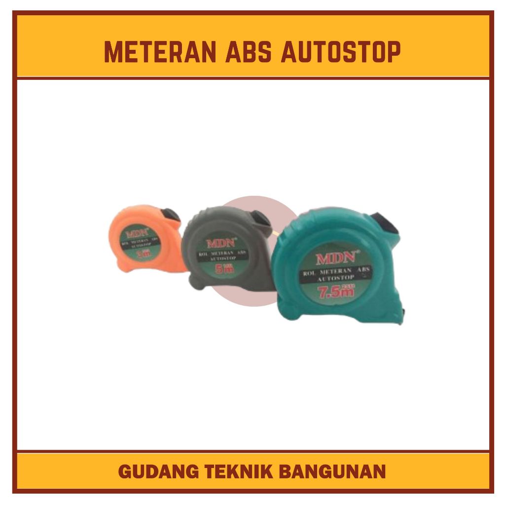 Mdn Autostop ABS Craftsman Roll Meter 5mtr 7,5mtr / Builder Roll Meter ...