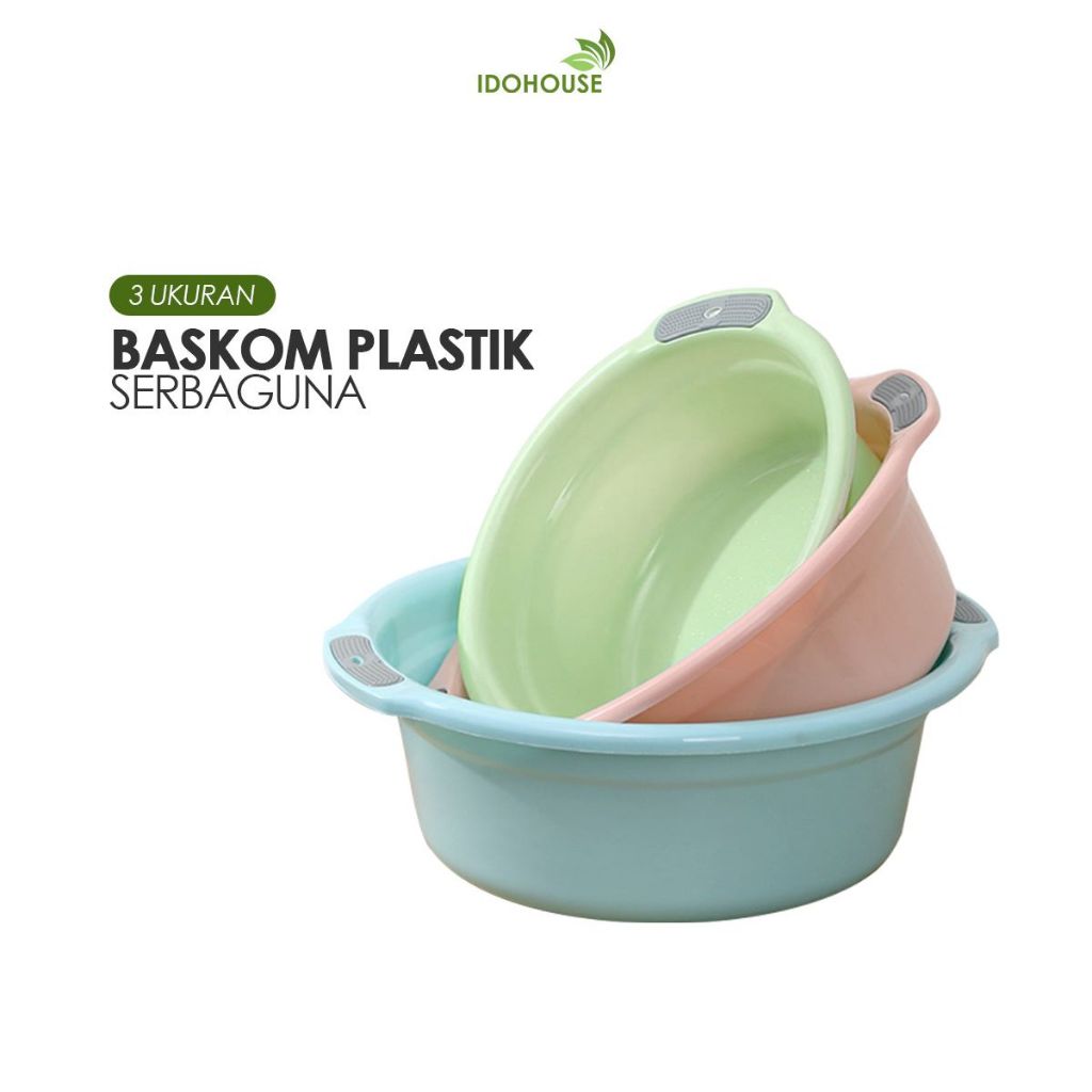 IDOHOUSE Plastic Basin Container for Rice, Vegetables and Fruit Washing ...