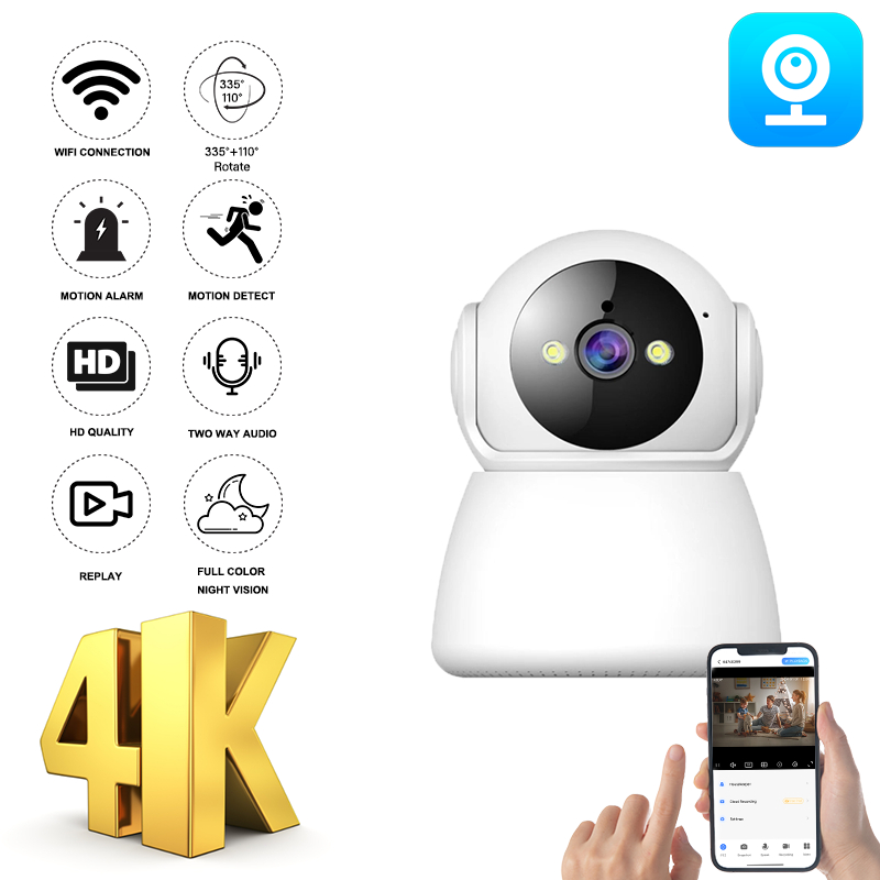HP Cctv V380 Pro cctv wifi long distance via cellphone smart home 2-Way ...