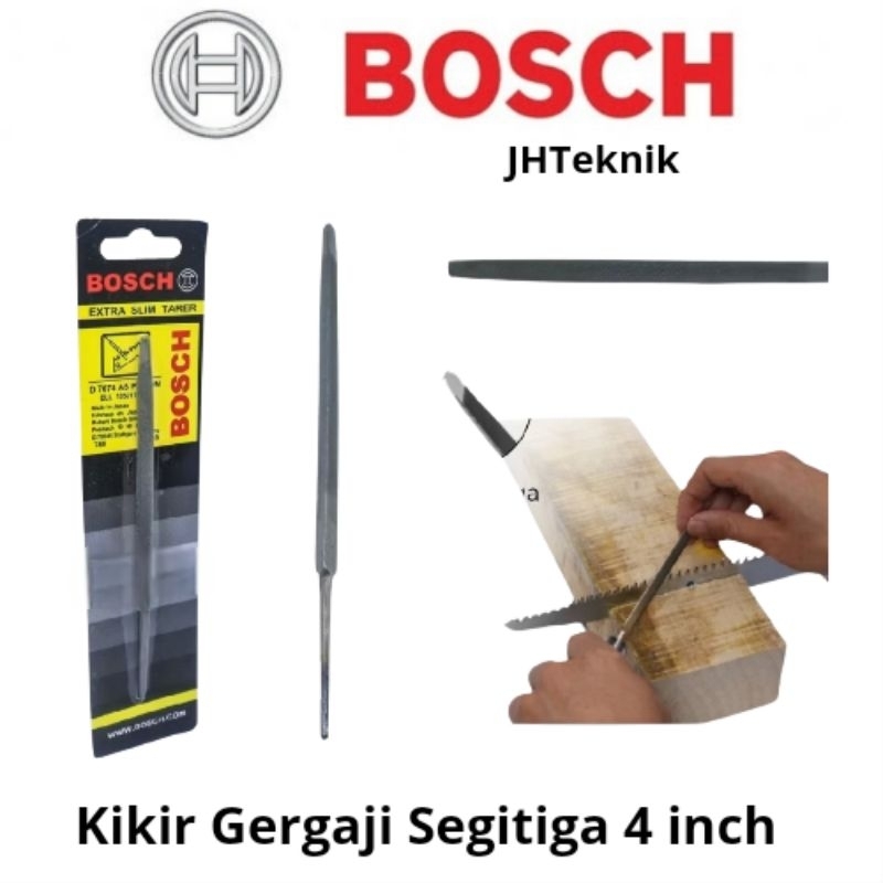 BOSCH 4 inch Triangular Saw File/BOSCH 4" Triangular Saw File | Shopee ...