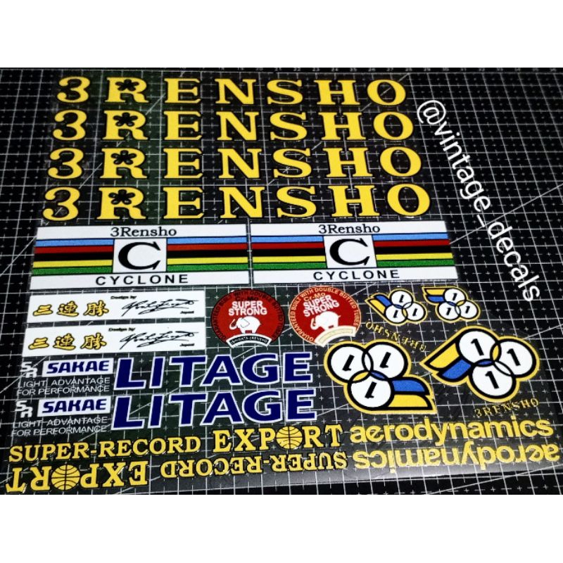 3RENSHO super recording export litage modeulo bicycle sticker | Shopee ...