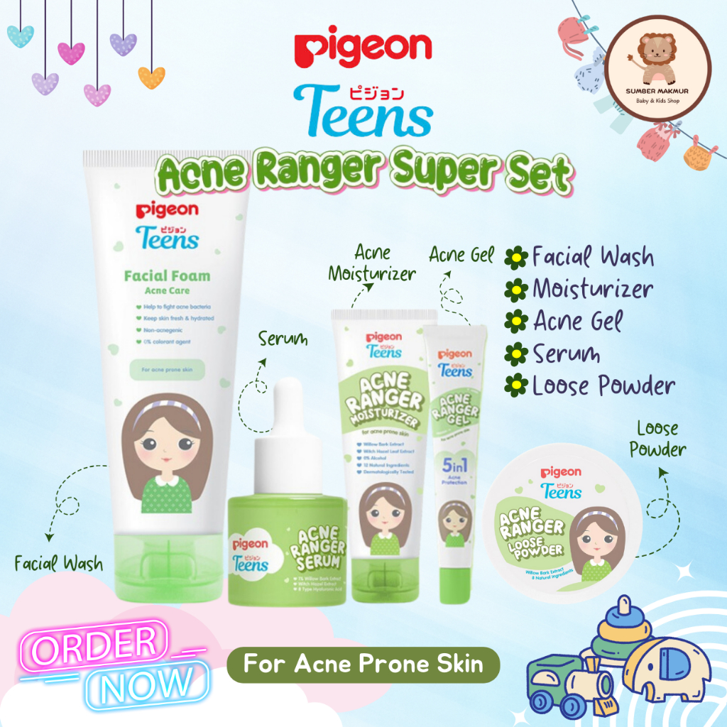 Pigeon Teens Acne Ranger Full Power Package Set Contains 5 Pcs Acne ...