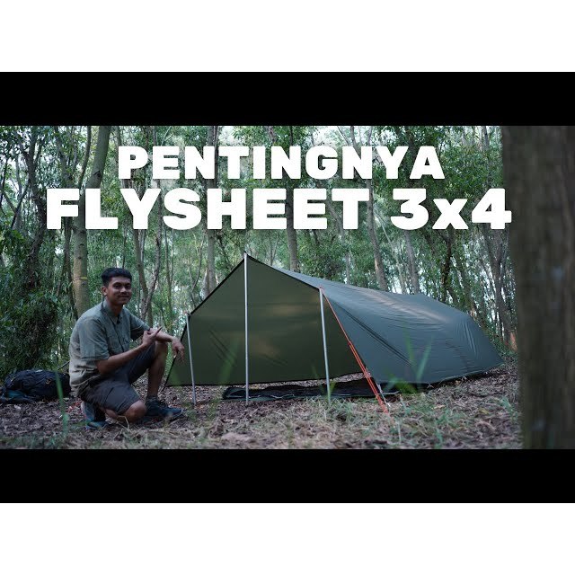 TENDA Flysheet 3x4 Meter Waterproof - Camping Tent Protective Coating ...