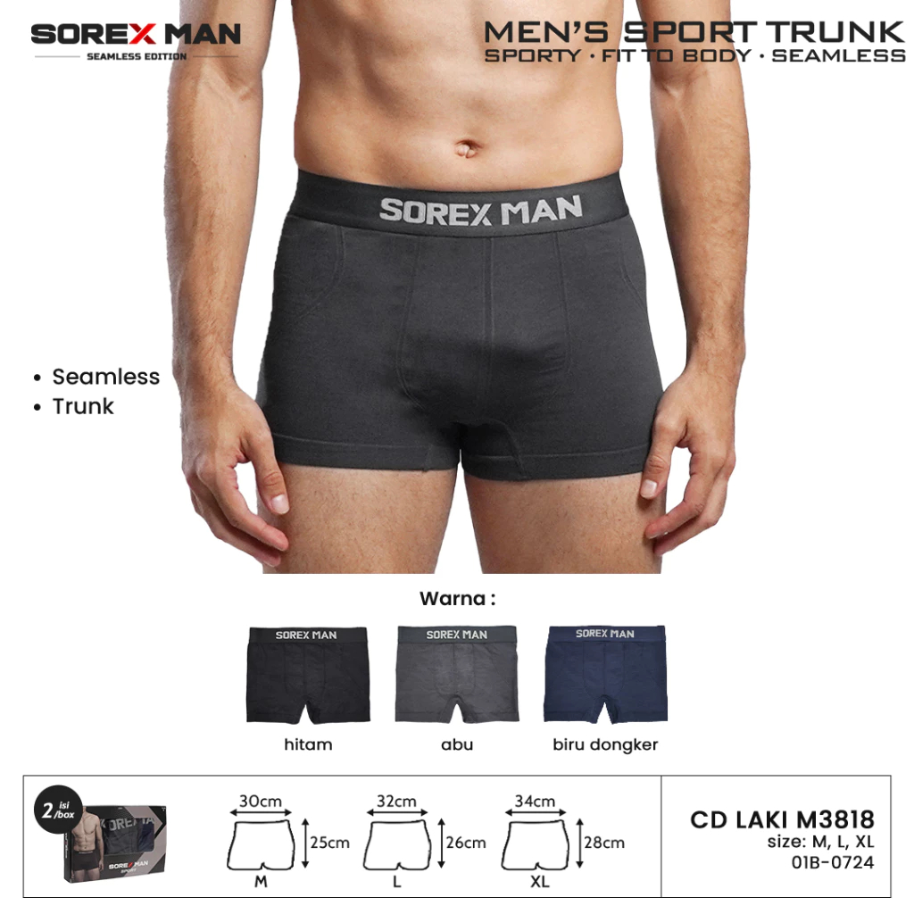 Sorex 3818 Quadrilateral Man Trunk Boxer Sport Men's Underwear (price ...