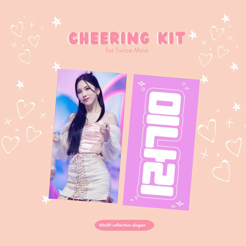 Slogan CHEER KIT KPOP HAND BANNER CONCEPTS TWICE JIHYO MINA | Shopee ...