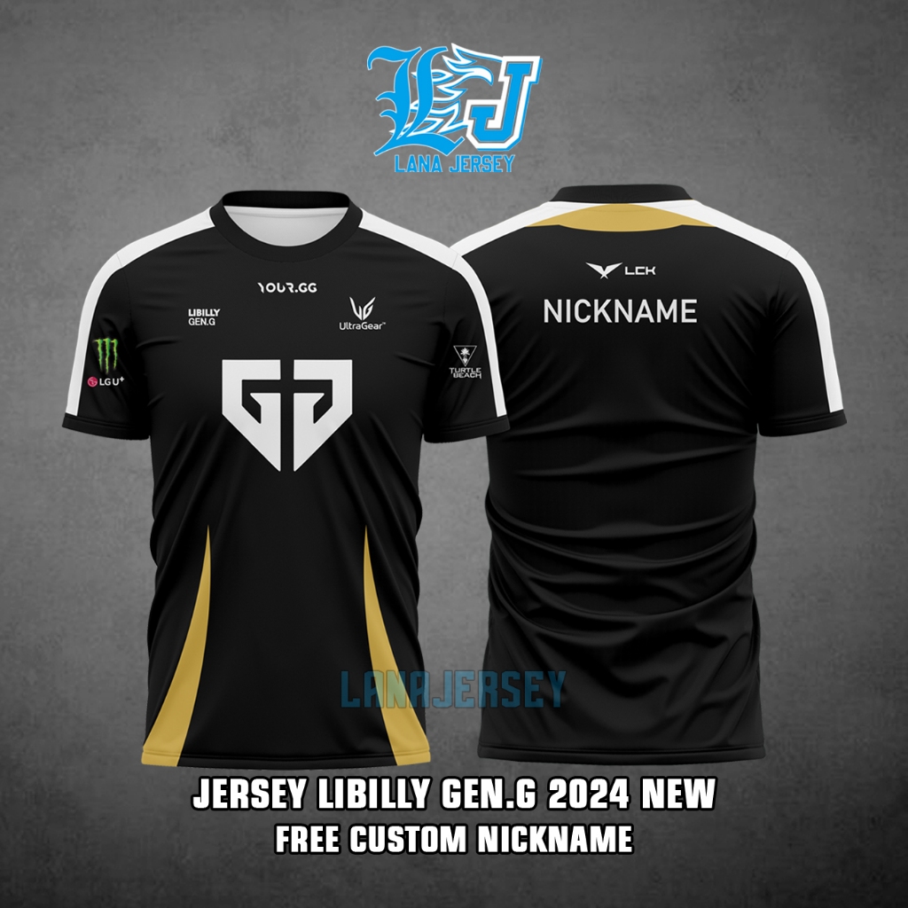 Jersey Gen.G X LIBILLY 2024 NEW (free custom nickname) | Shopee Philippines