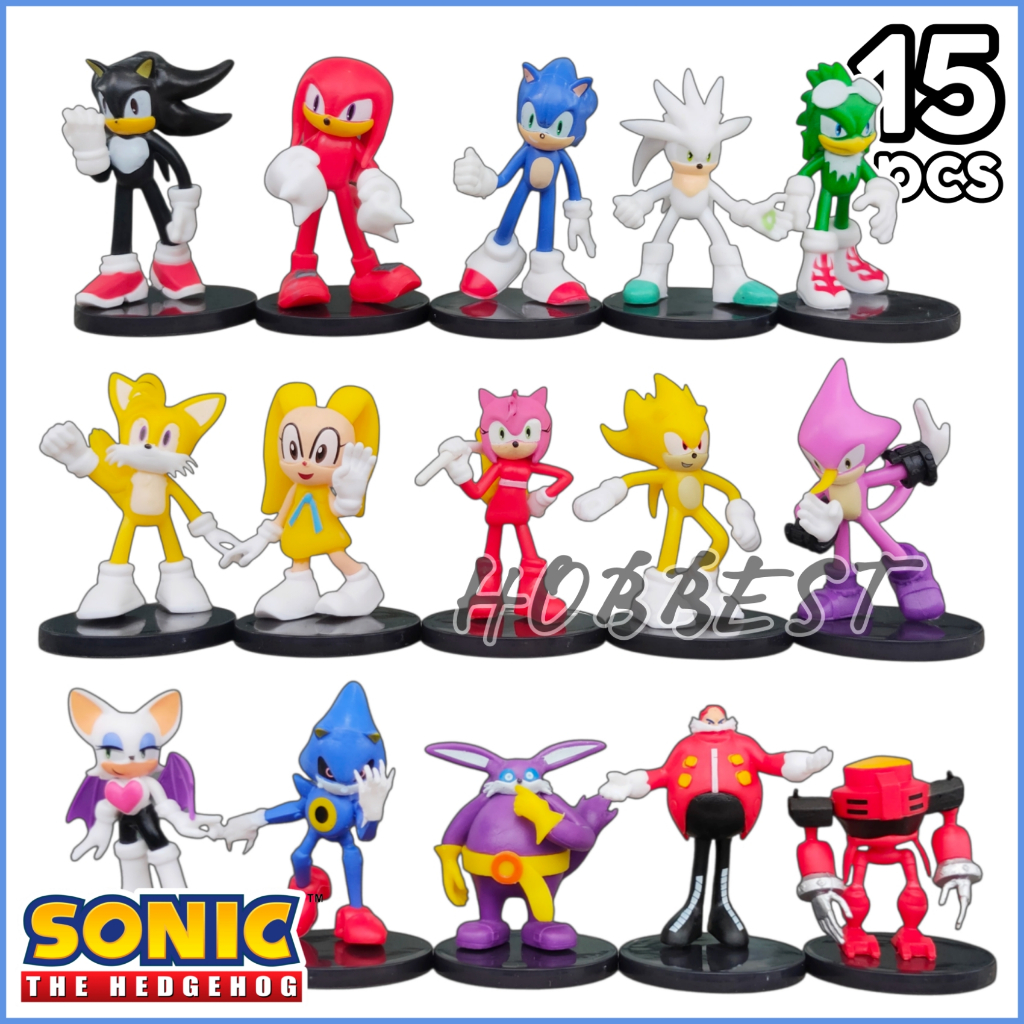 Sonic THE HEDGEHOG Action Figure set Miniature Cake Topper Toy Eggman ...