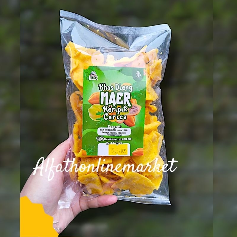 Carica Dieng MAER Chips 200 gr Carica Chips By Khas Dieng | Shopee ...