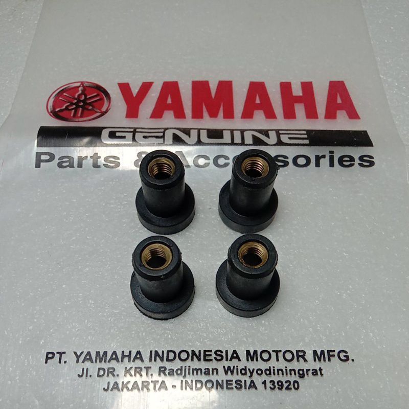 YAMAHA ONE PACKAGE (4PCS) RUBBER BODY VISOR NUT AEROX LEXI ETC.YAMAHA ...