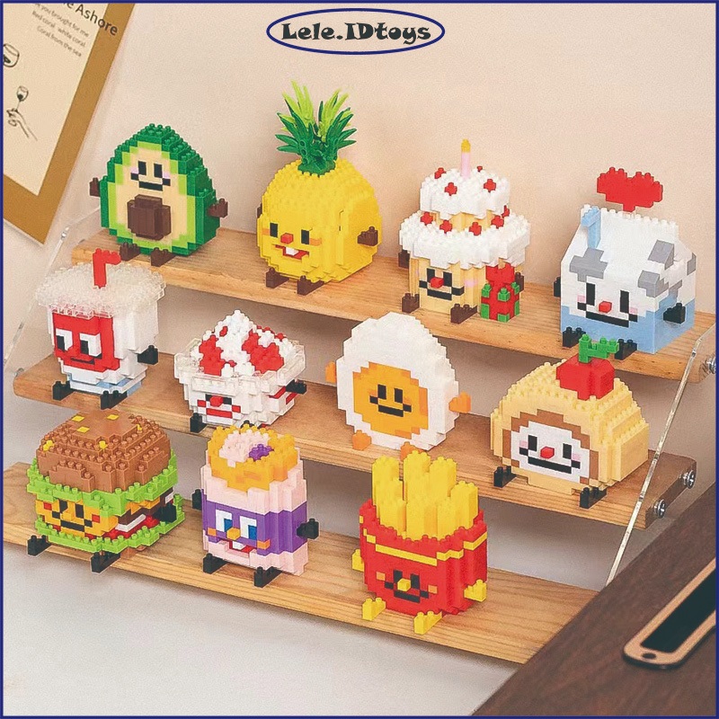 Lele Building Blocks Food Party Blocks Mini Puzzle Blocks Nano Blocks ...