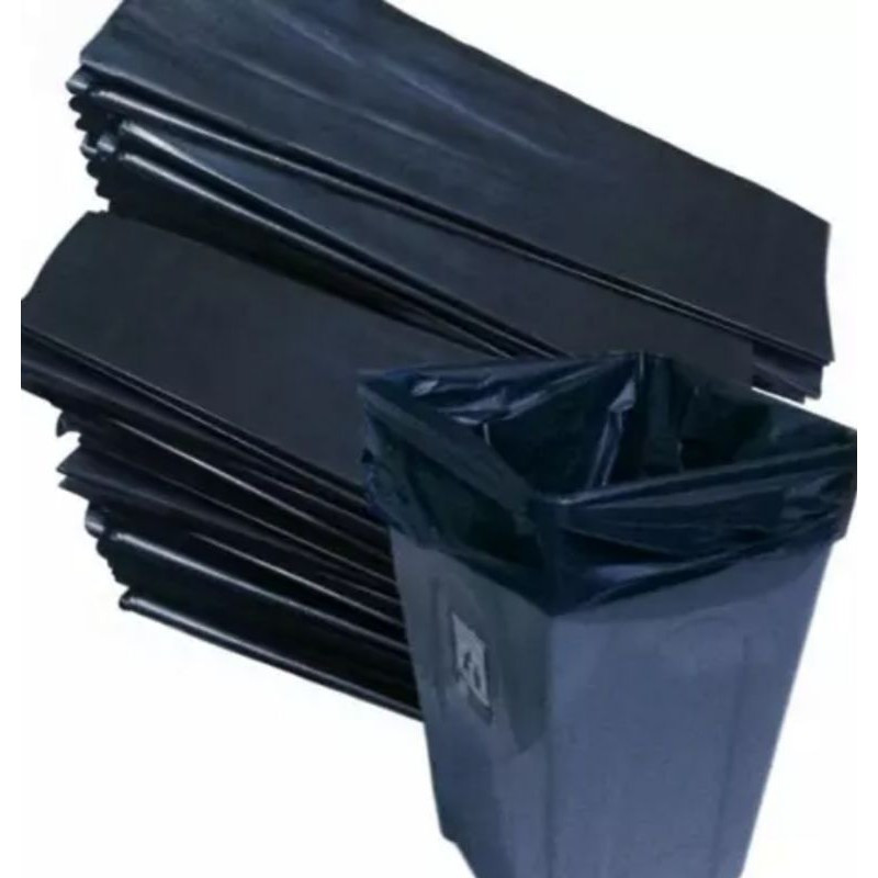 HITAM Plastic Trash / Waste (1kg) uk 80 x 100, Black Plastic Trash ...