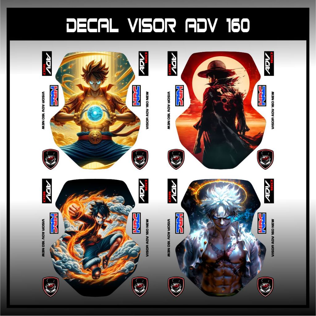 Wienshild ADV 150 VISOR DECAL Sticker LUFFY motif [02] / ADV 160 ANIME ...