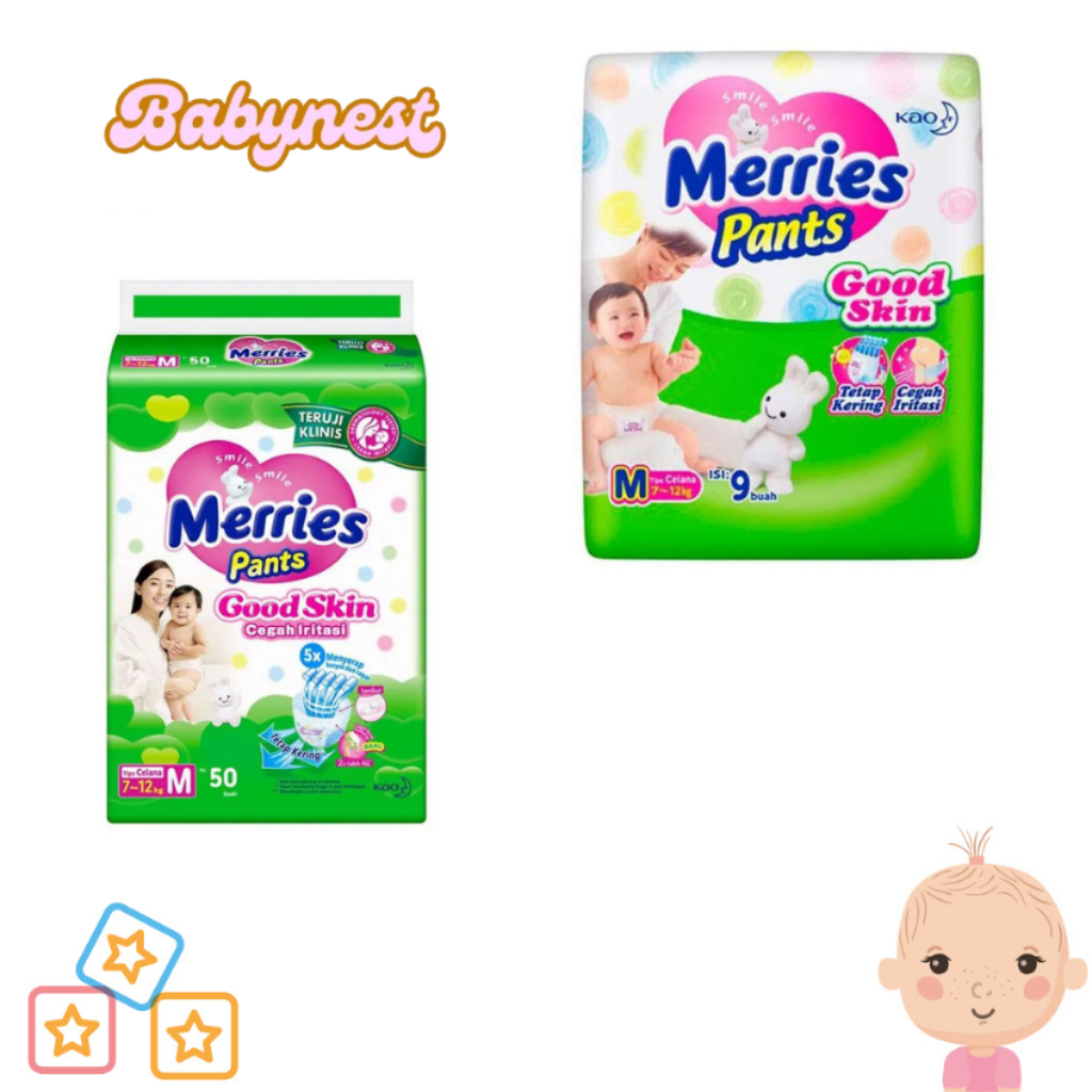 Merries Pants Good Skin M50 M9 / Baby Diaper Pants | Shopee Philippines
