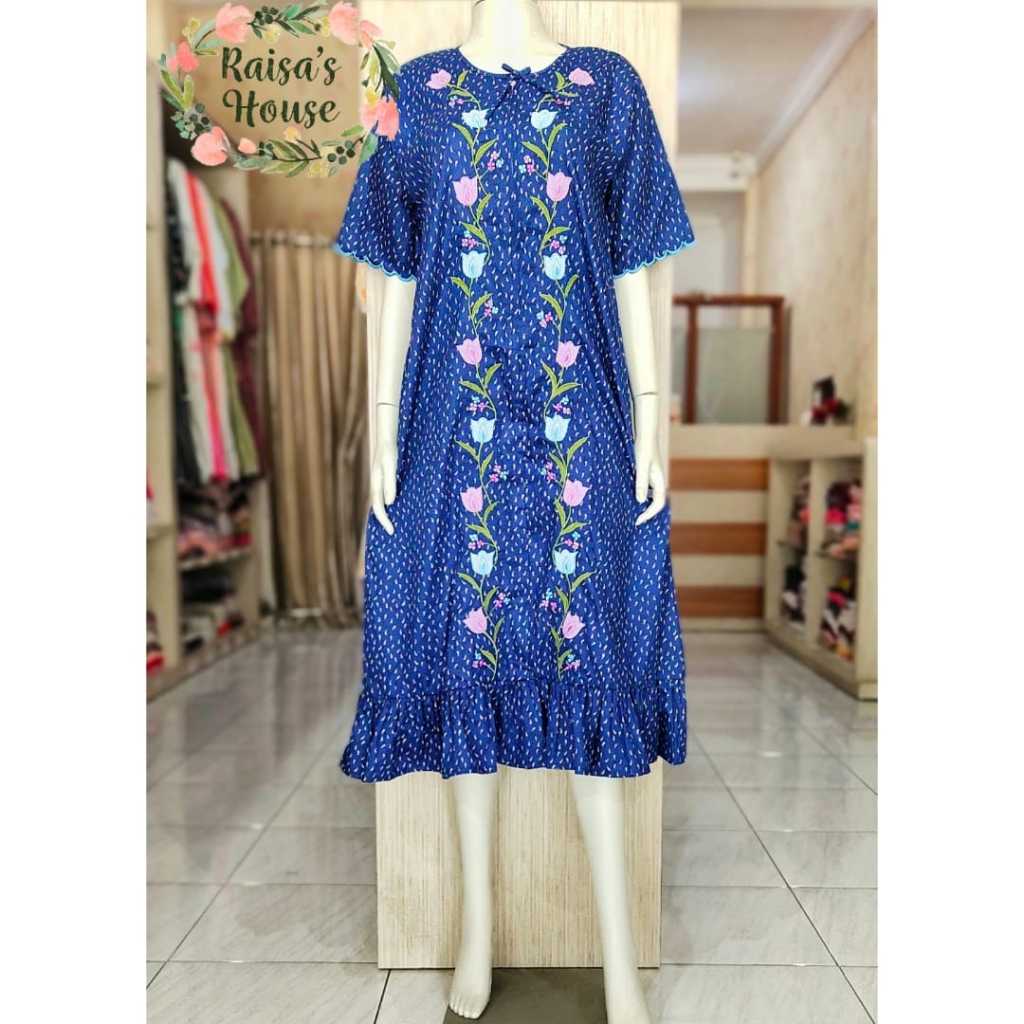 MALANG SPECIAL EMBROIDERED TUNIC DRESS - SHORT SLEEVES - BOTTOM Ruffles ...