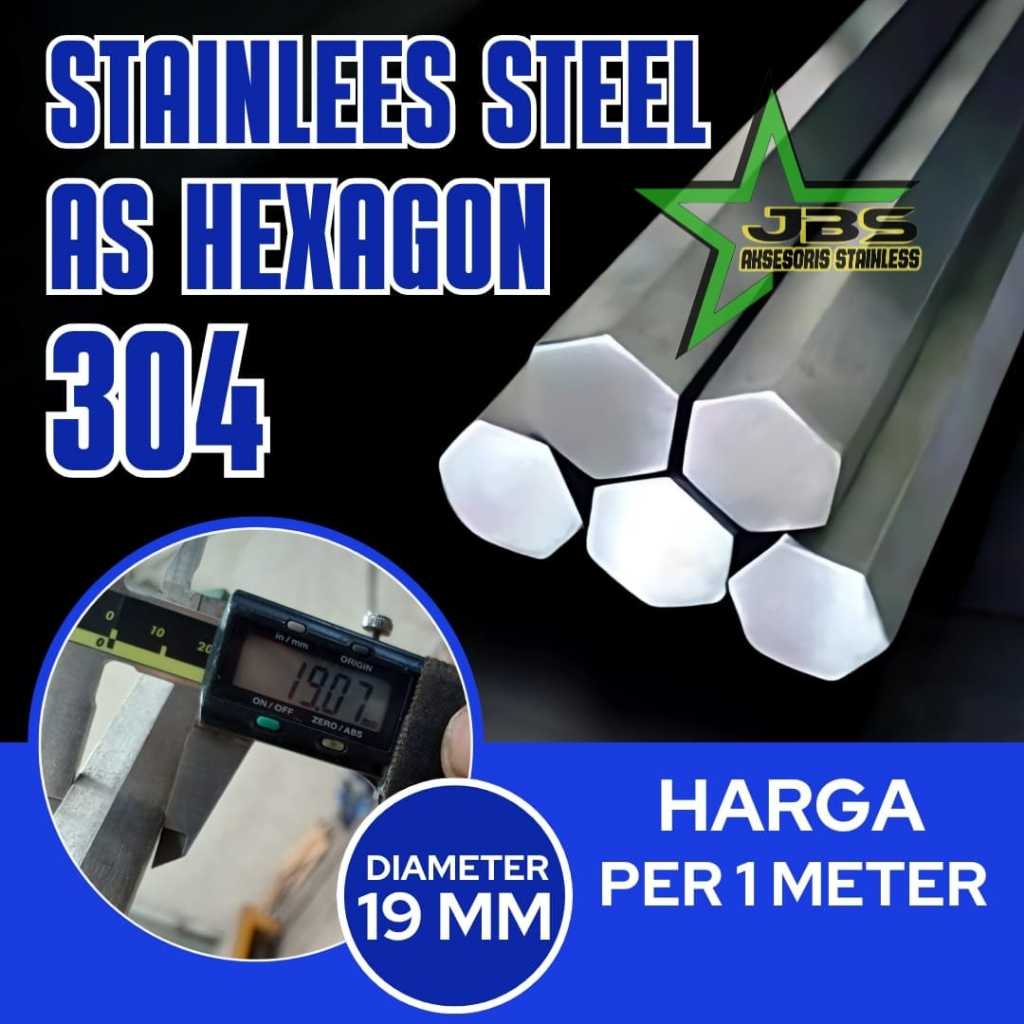 Hexagon Axle SS 304 19MMx100CM Hexagon Stainless Steel SUS 304 ...