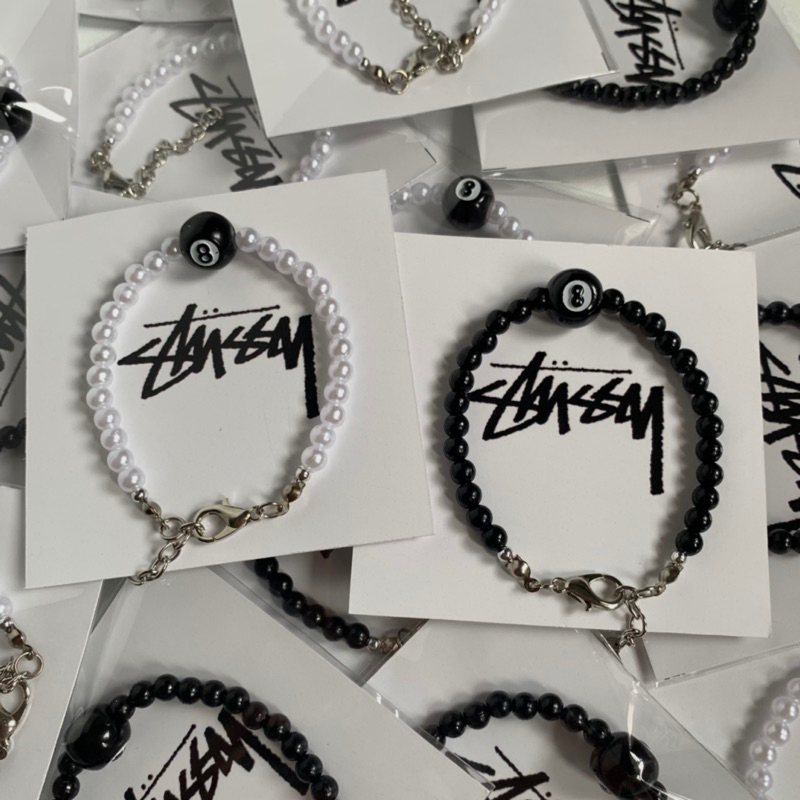 Stussy couple bracelet - stussy bracelet 8 ball black & white | Shopee ...