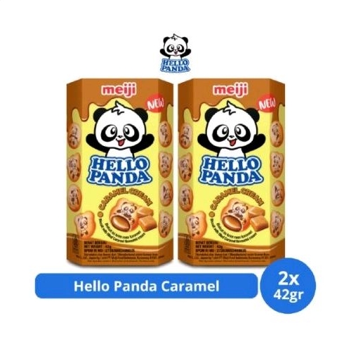 Meiji BISCUIT HELLO PANDA CARAMEL CREAM BOX 42 GR (2 PCS) | Shopee ...