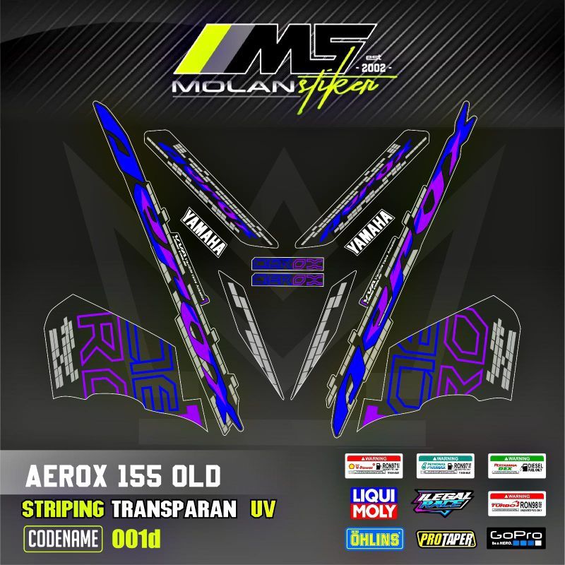 UNGU Decal Sticker Striping Transparent Variations Uv Aerox Old Aerox ...