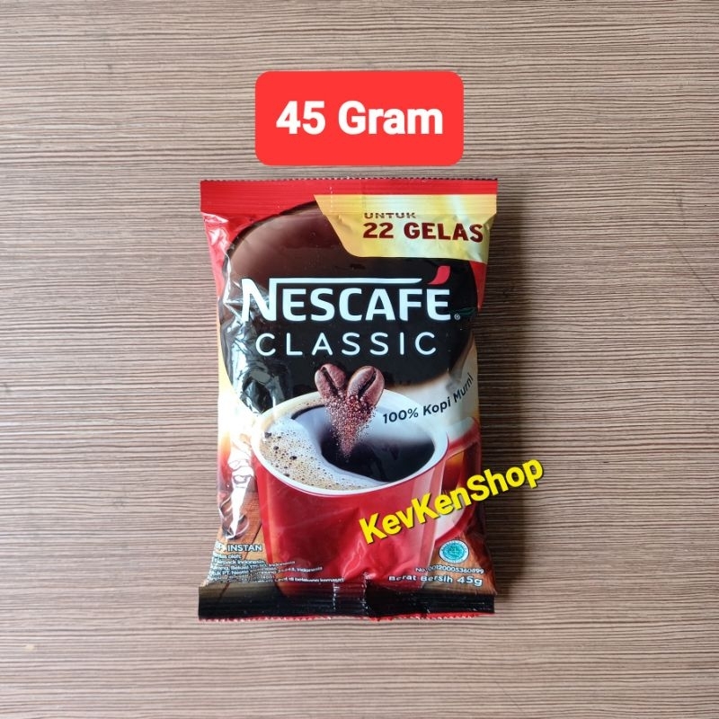 HITAM Nescafe Classic Black Coffee instant Black Coffee 45 grams Price ...