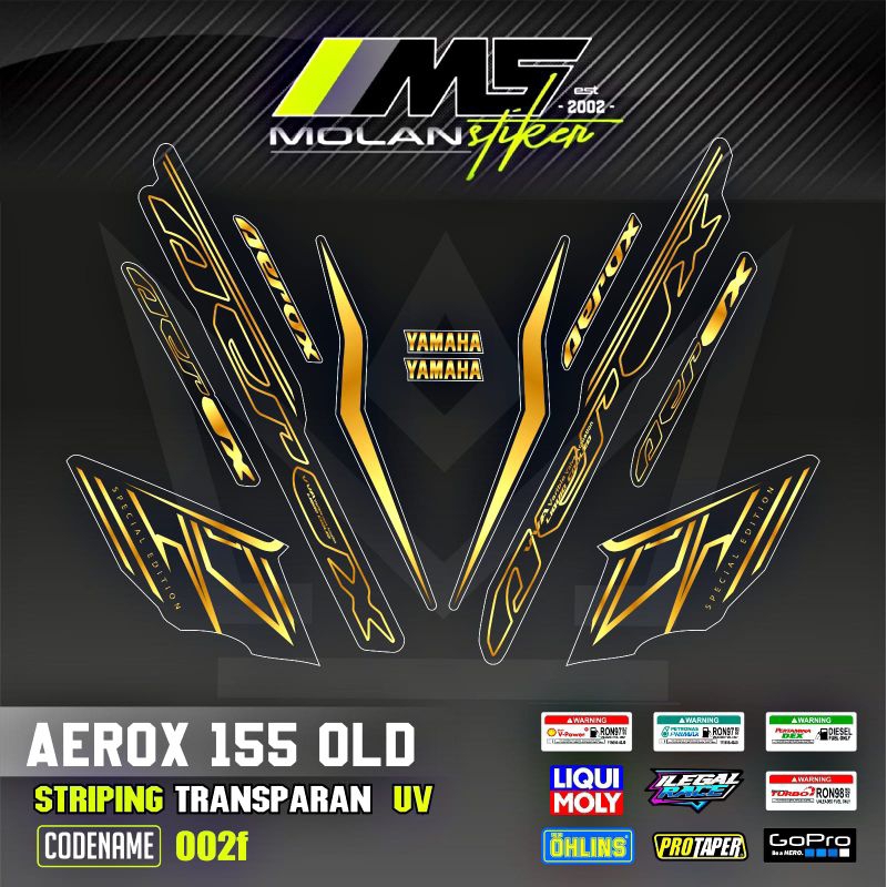 Decal Sticker Striping Transparent Variations Uv Aerox Old Motif Aerox ...