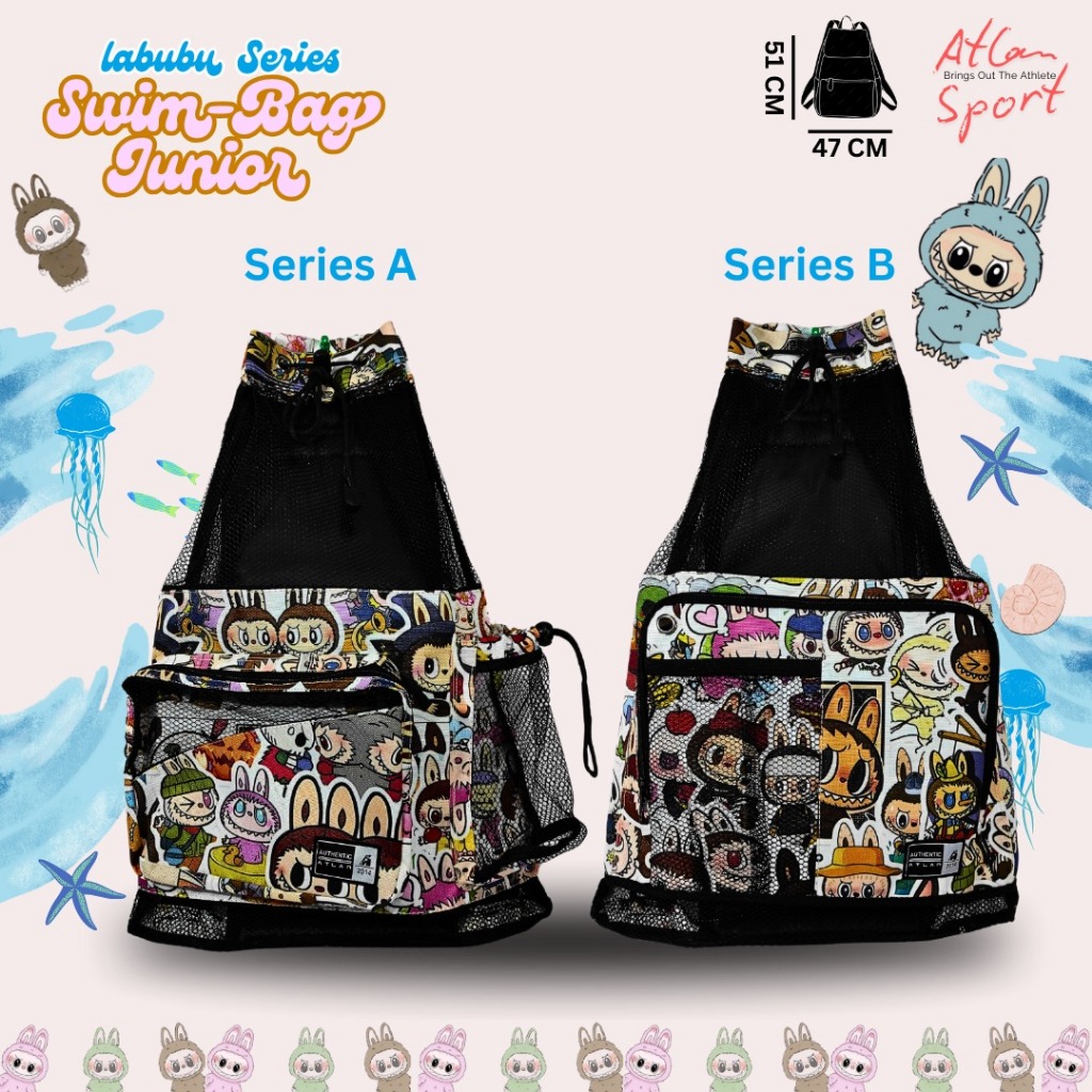 Aerone Kids Labubu Series Small Net Swimming Sports Bag | Shopee ...