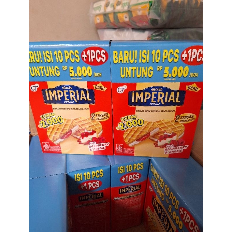 Imperial creme Raspberry & creme Milk Biscuits (1 box contains 10+1 ...