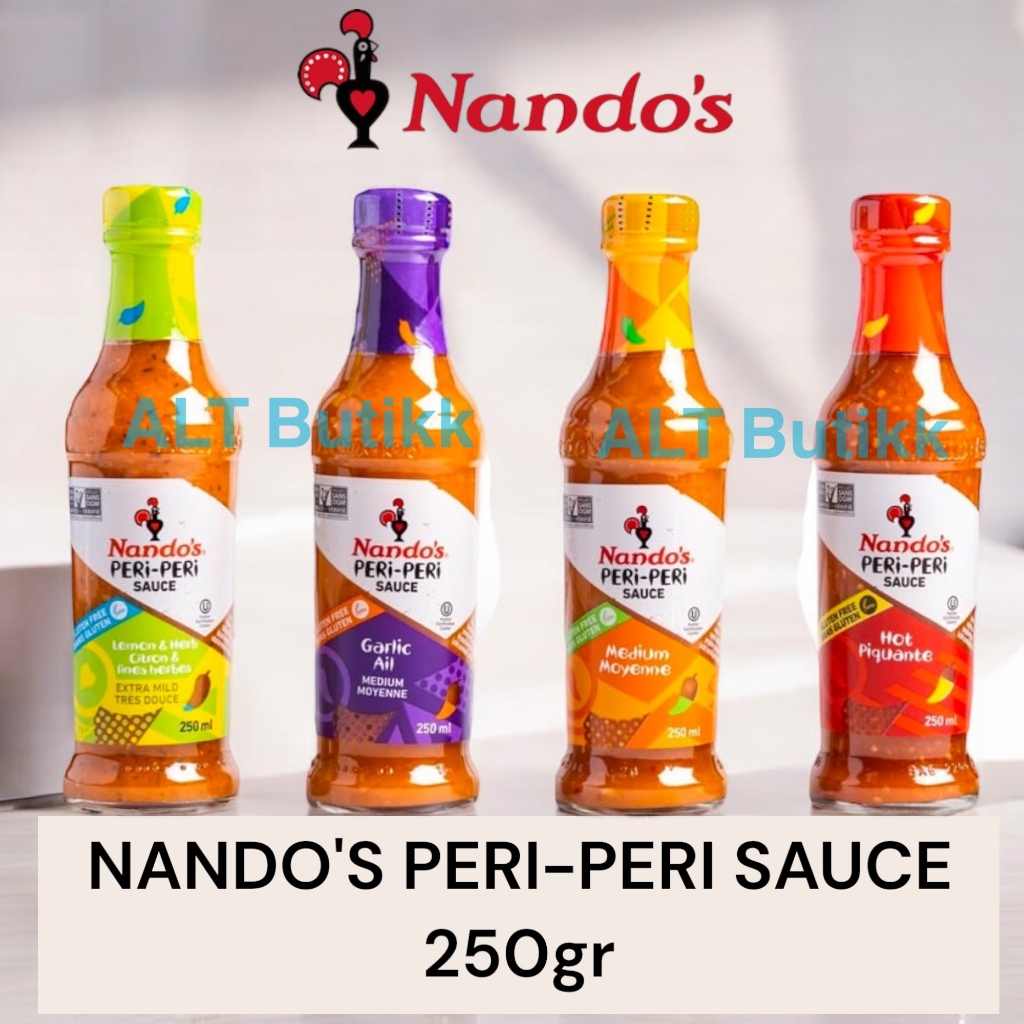 NANDO'S FAIRY SAUCE 250 GRAMS | HOT MEDIUM GARLIC LEMON | NANDOS SAUCE SEASONING | Shopee ...