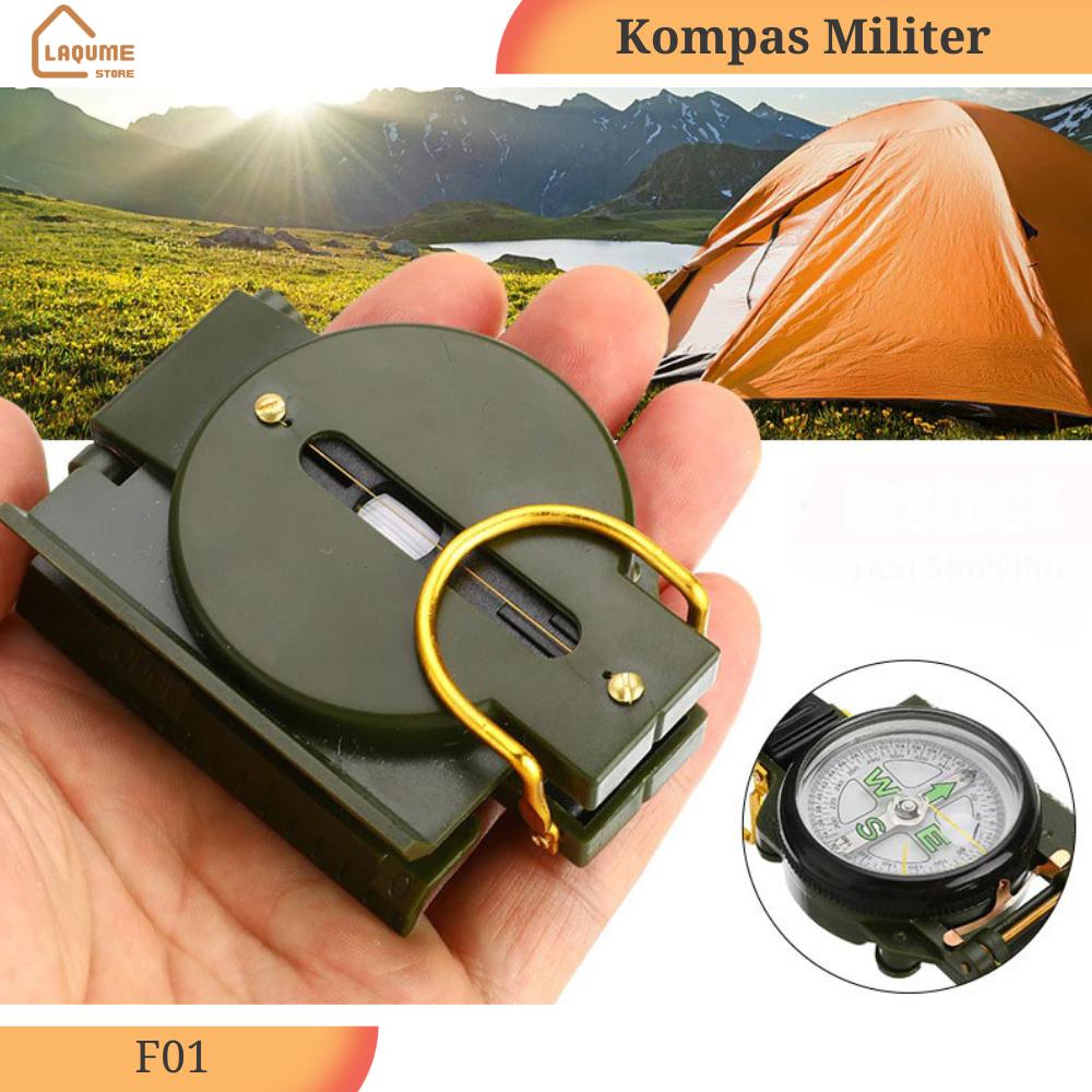 Portable Military Compass Folding Metal Lensatic Compass | Shopee ...