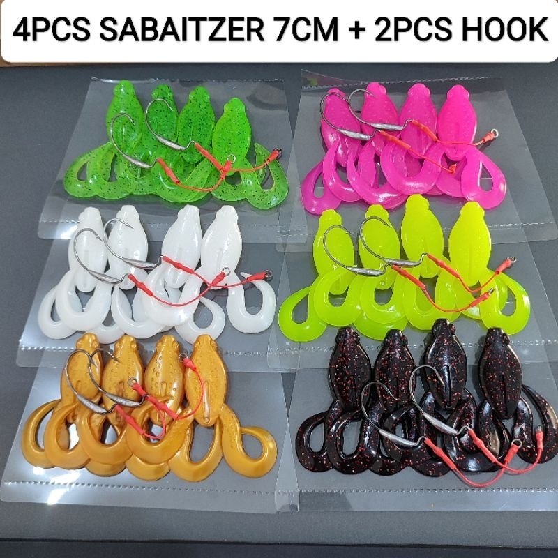 1PACK SABAITZER 7CM + HOOK BKK 3/0. cork casting bait. | Shopee Philippines