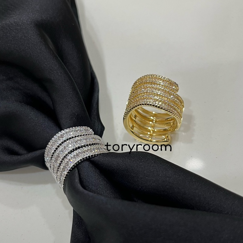 Hijab Ring hijab Ring scarf scarf threaded trapezed zircon micro ...