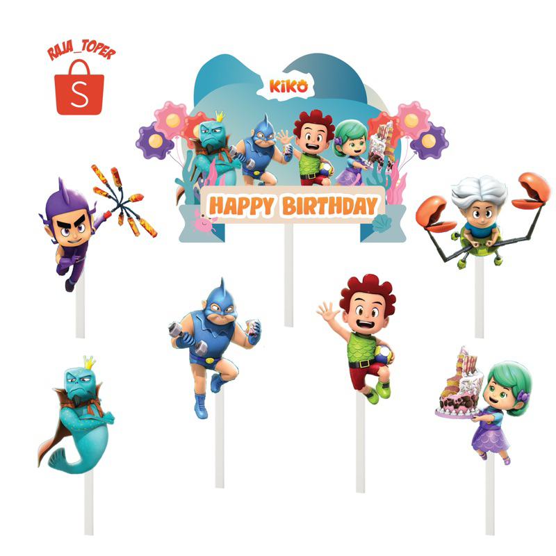 Kiko character Toper/ Cake Toper full stick birthday Cake skewer ...