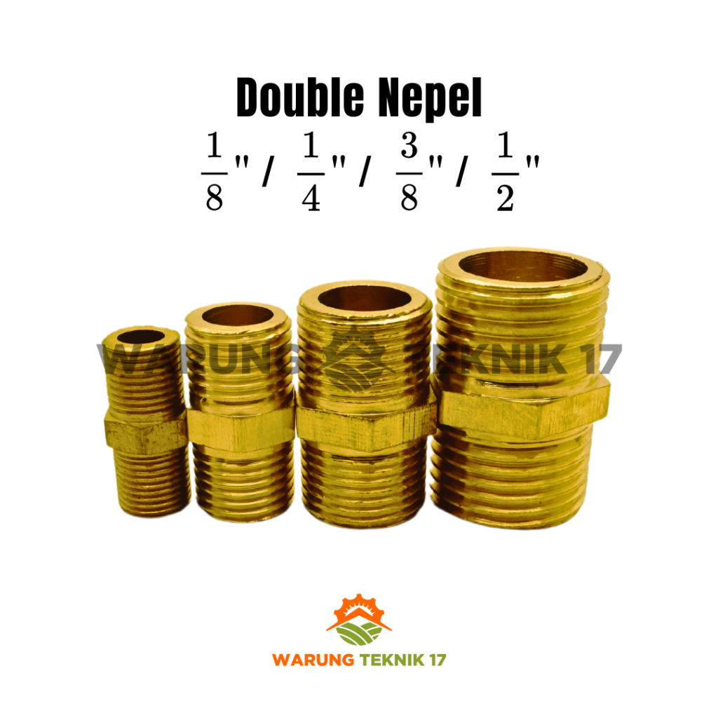 Double Nepel / Double Nipple Brass Sock Outer Thread Nopel Pipe ...