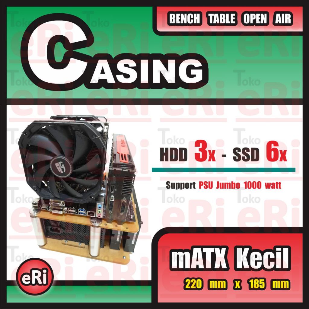 Small mATX / Acrylic GAMING OPEN AIR Computer PC Casing | Shopee ...