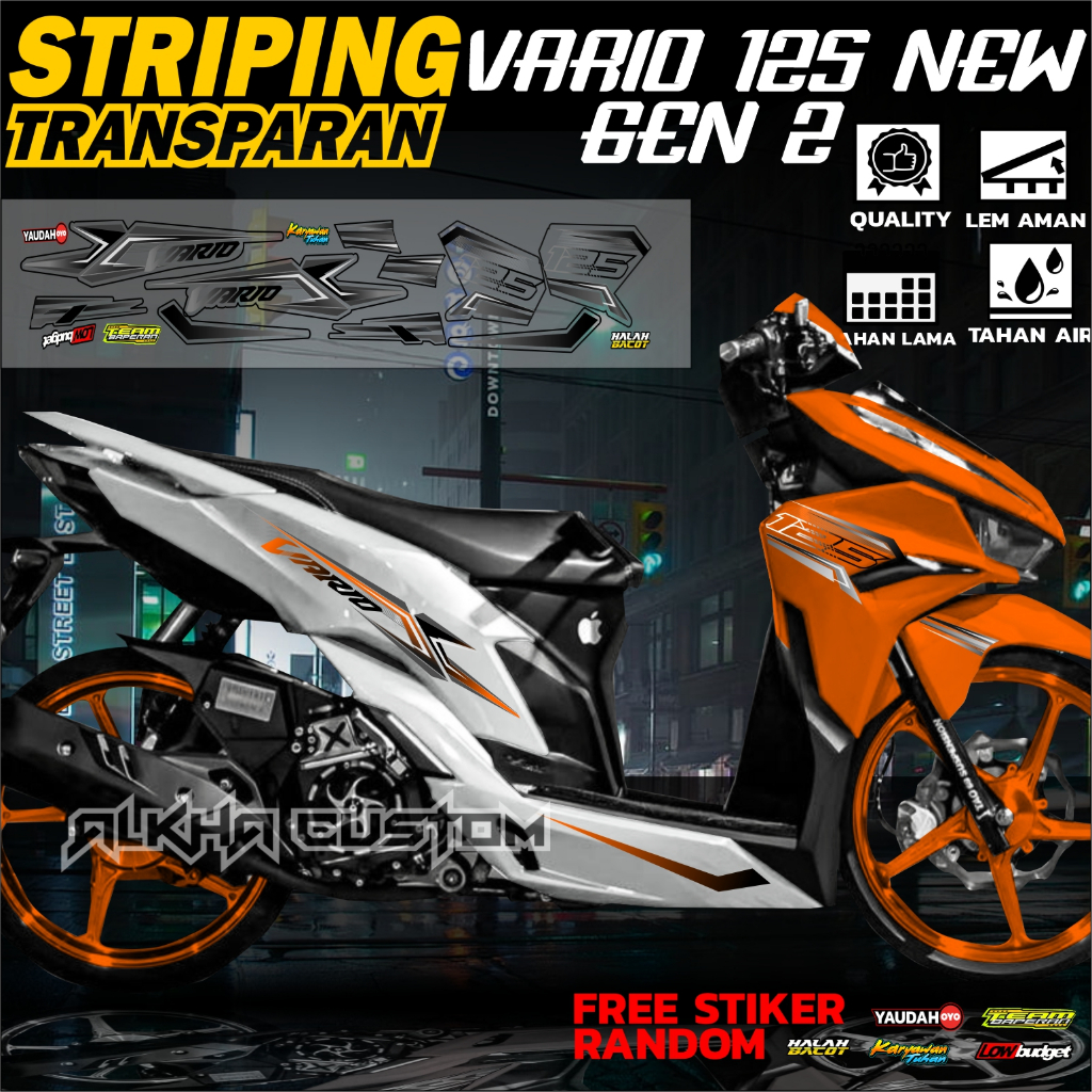 Transparent STRIPING VARIO NEW 125 NEW GEN 2 VARIO STICKERS CAN REQUEST ...