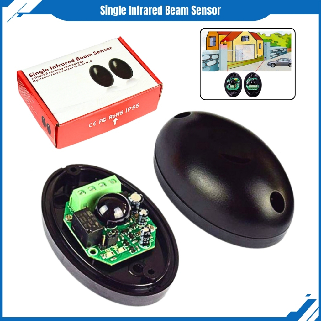 Beam sensor, single sensor, 10-20m Photoelectric beam infrared laser ...